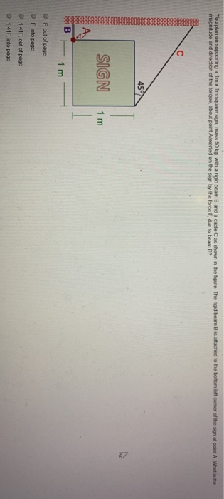 Solved You plan on supporting a 1m x 1m square son mas ok | Chegg.com