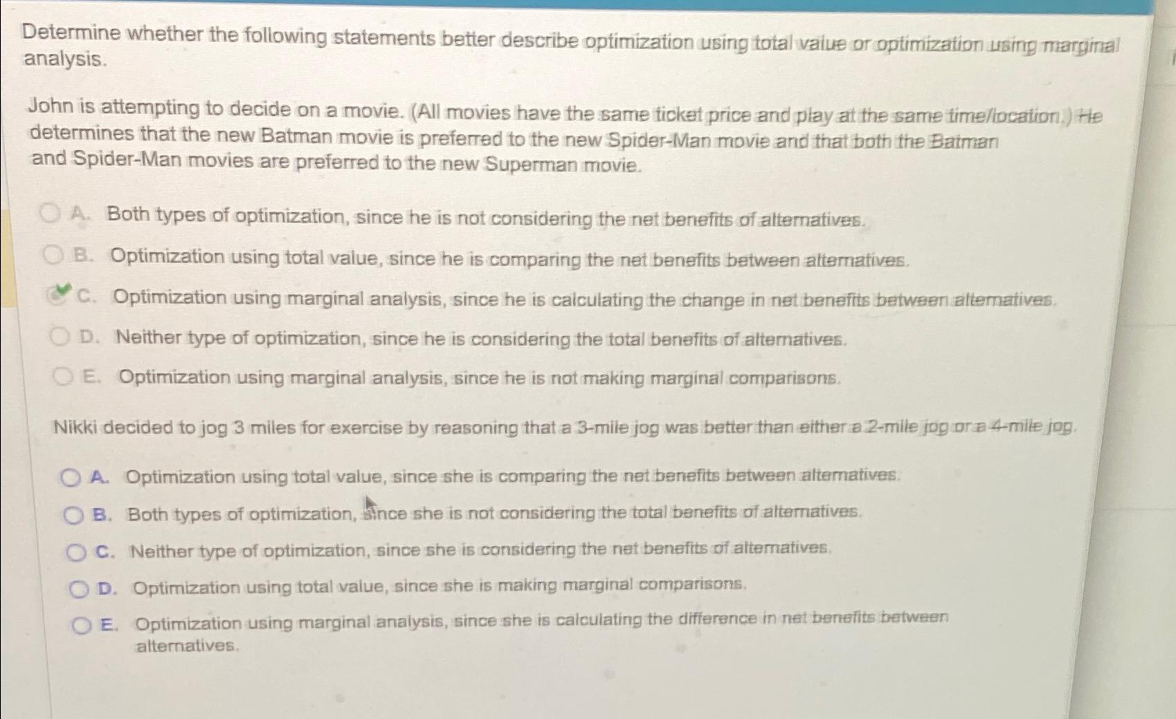 Solved Determine whether the following statements better | Chegg.com