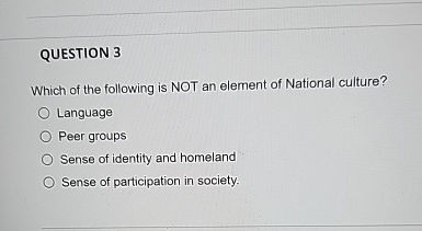 Solved QUESTION 3Which of the following is NOT an element of | Chegg.com