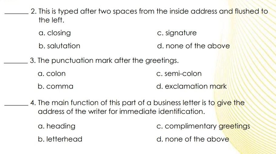 Solved B. MULTIPLE CHOICE Directions: Read the items | Chegg.com