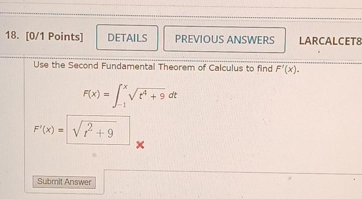 Solved use the second fundamental theorem up calculus to | Chegg.com