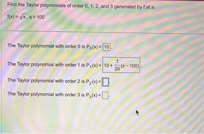 Solved Find the following Taylor polynomial by using known | Chegg.com