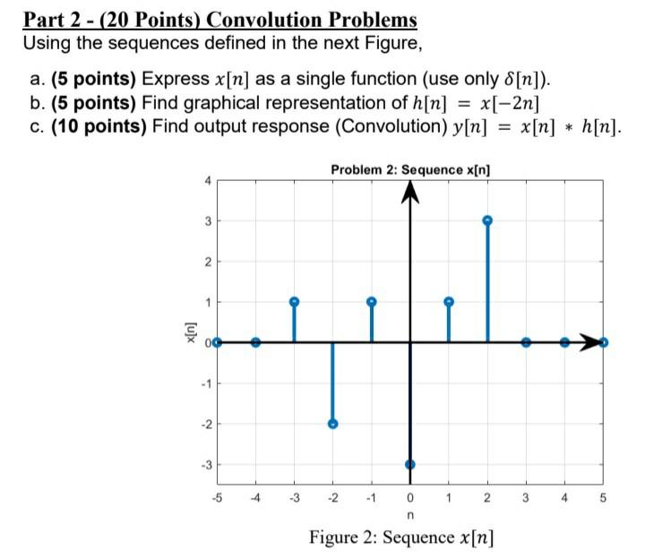Solved Part 2 - (20 Points) Convolution Problems Using the | Chegg.com
