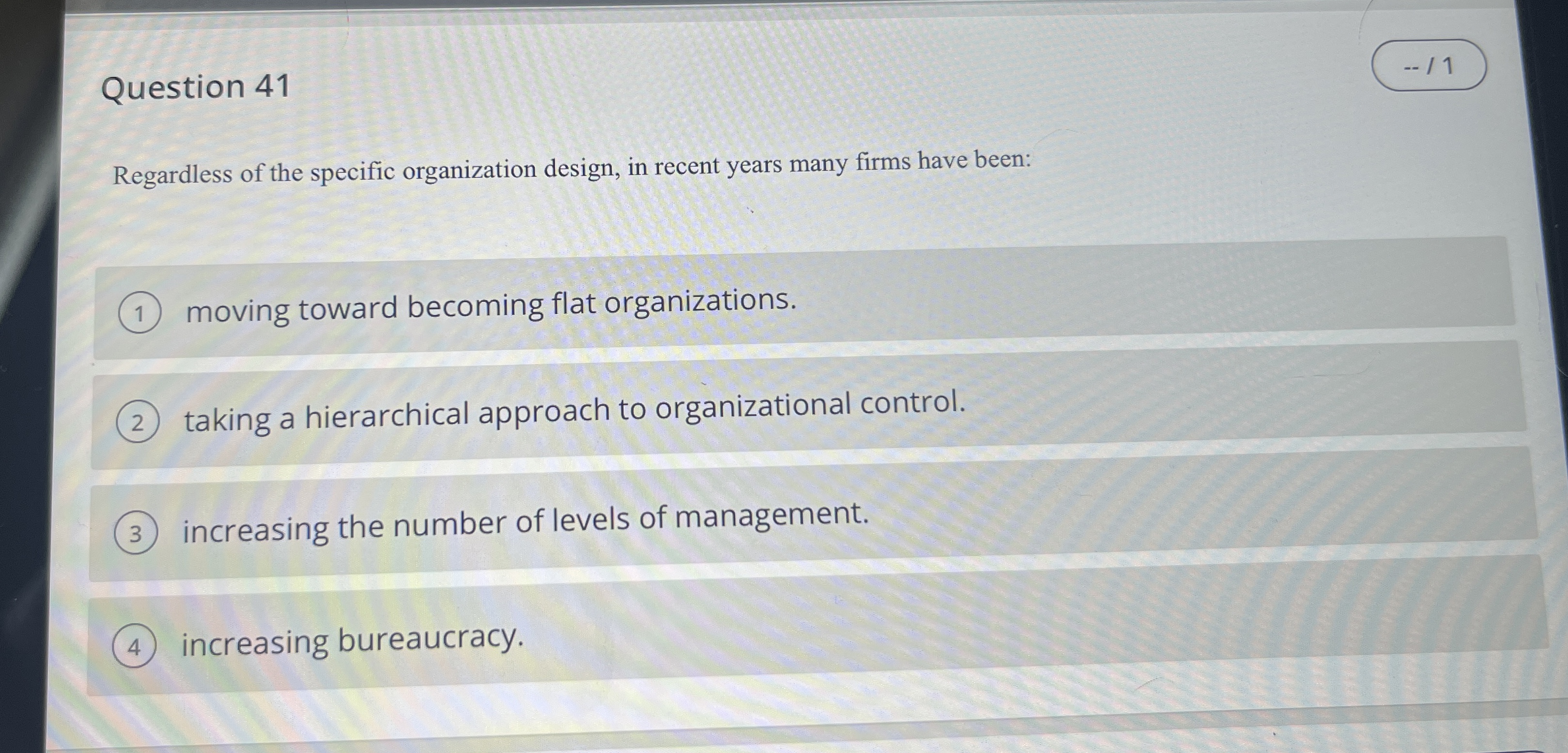 Solved Question 41Regardless of the specific organization | Chegg.com