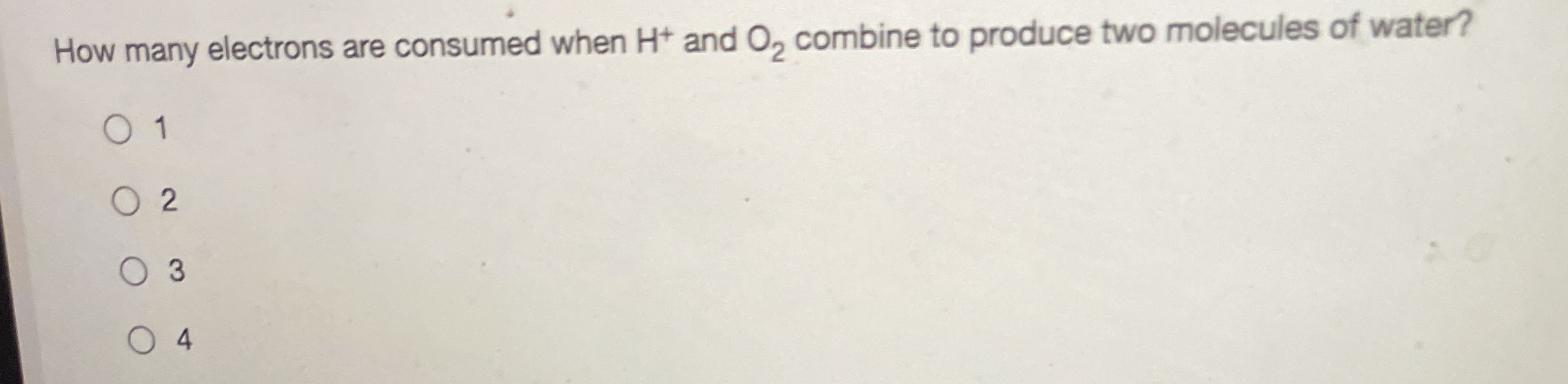 Solved How many electrons are consumed when H+and O2 | Chegg.com