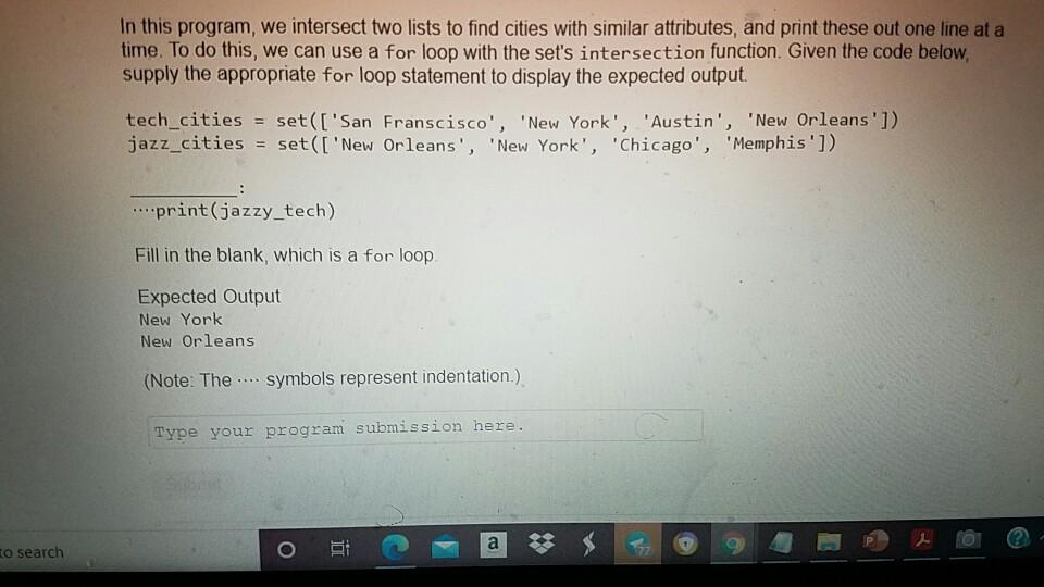 Solved In this program, we intersect two lists to find | Chegg.com