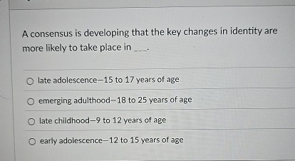 Solved A consensus is developing that the key changes in | Chegg.com