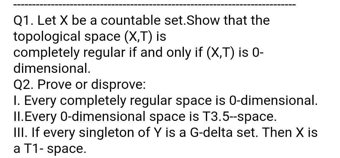 Solved Q1. Let X be a countable set.Show that the | Chegg.com