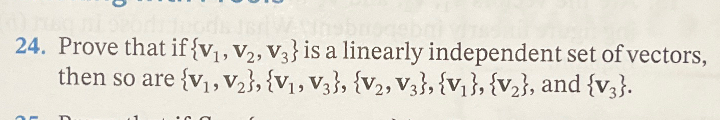 Solved Prove that if {v1,v2,v3} ﻿is a linearly independent | Chegg.com