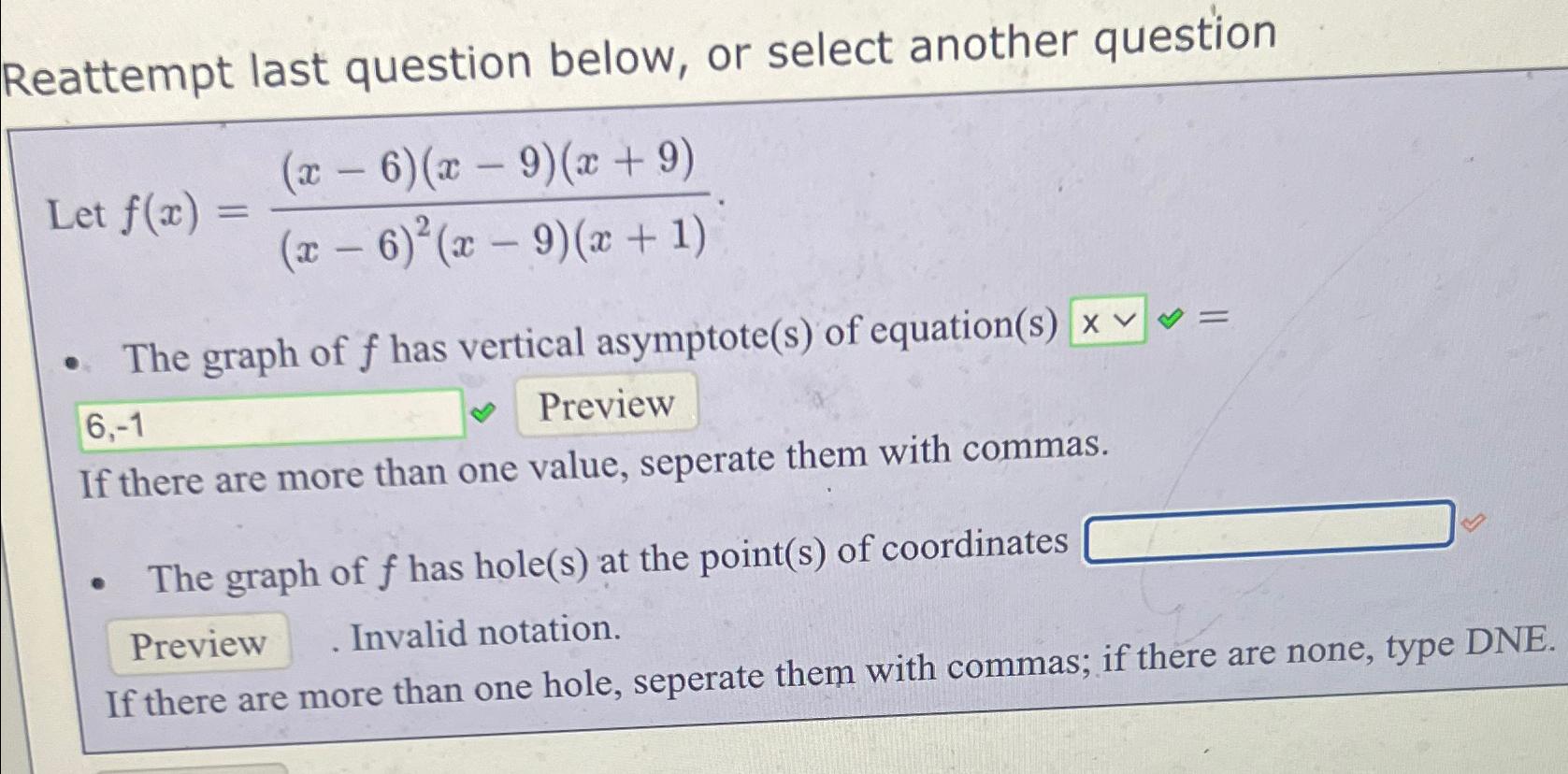 Solved Reattempt last question below, or select another | Chegg.com