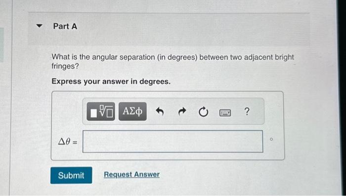 Solved In a double-slit experiment, the slit separation is | Chegg.com