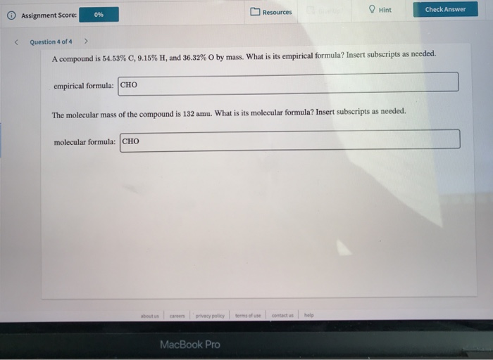 Solved Assignment Score: 0% Resources Hint Question 1 of 4 > | Chegg.com
