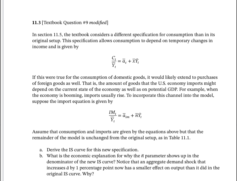 Solved 11.3 [Textbook Question #9 ﻿modified]In section 11.5, | Chegg.com