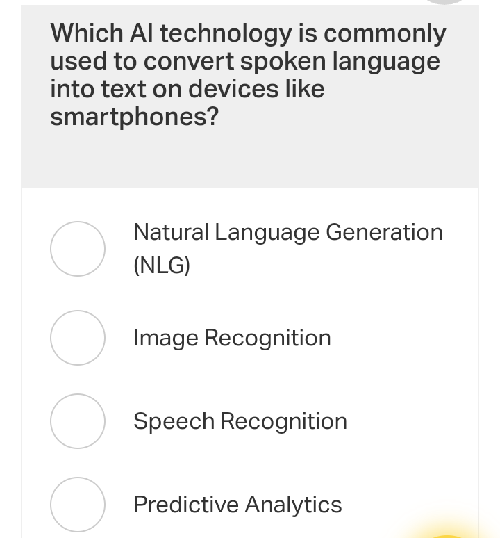 Solved Which Al technology is commonly used to convert | Chegg.com