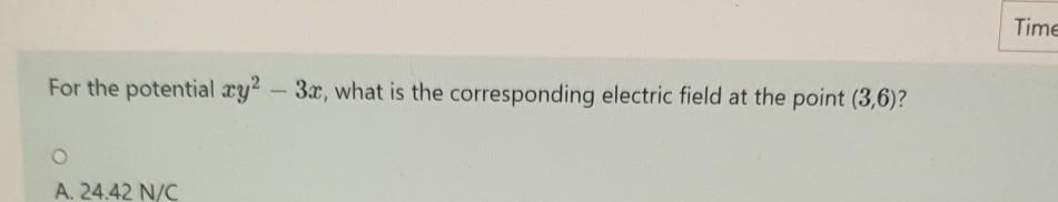 Solved Time For the potential xy? - 3.x, what is the | Chegg.com