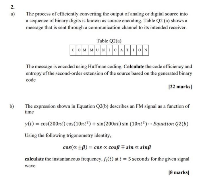 Solved 2. a) The process of efficiently converting the | Chegg.com
