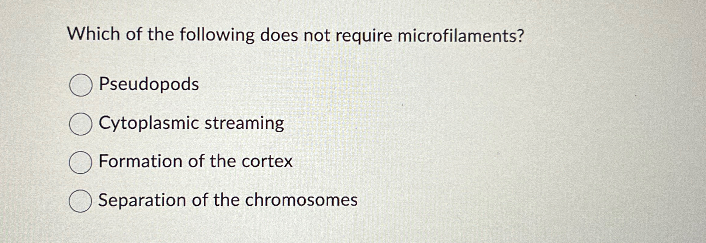 Solved Which of the following does not require | Chegg.com