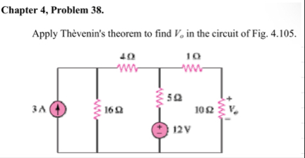 Solved Chapter 4, ﻿Problem 38.Apply Thèvenin's theorem to | Chegg.com
