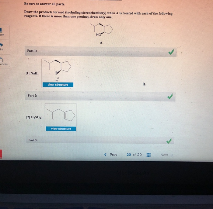 Solved Be sure to answer all parts. Draw the products formed | Chegg.com