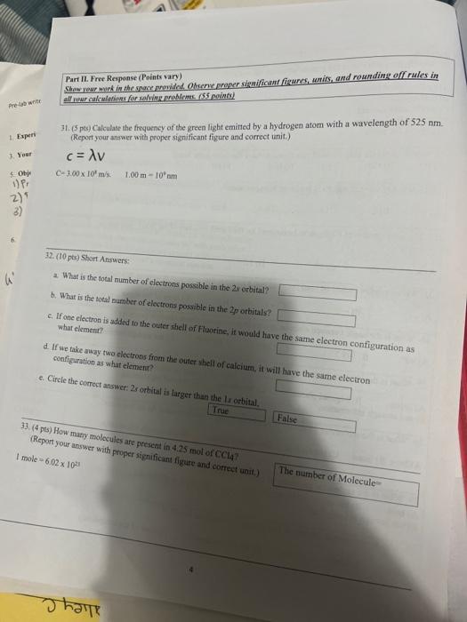 Solved Pre-lab write 1. Experi 3. Your 5. Obje 1) Pr 2)9 3) | Chegg.com
