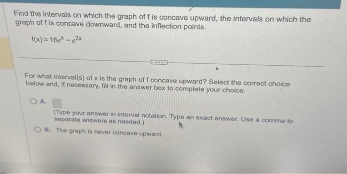 Solved Find the intervals on which the graph of f is concave | Chegg.com