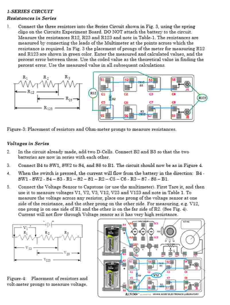 1-SERIES CIRCUIT Resistances in Series 1. ﻿Connect | Chegg.com