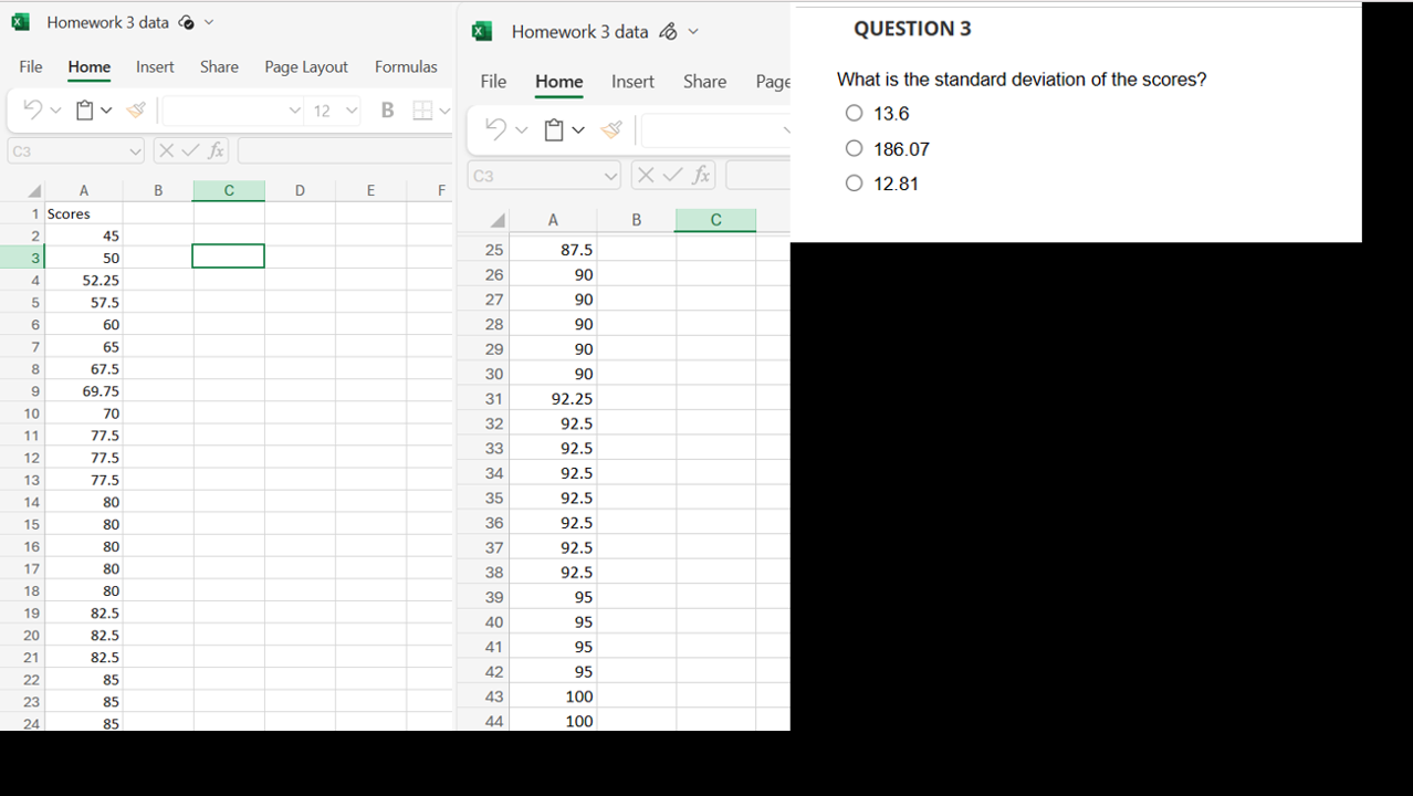 Solved QUESTION 3What is the standard deviation of the | Chegg.com