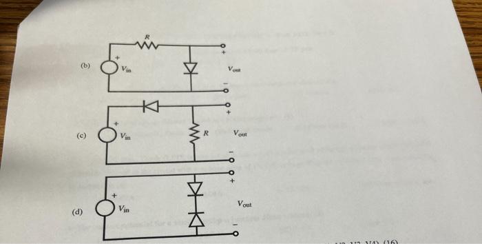 Solved 7- Sketch the output V out on a set of axes for | Chegg.com