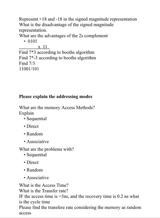 Solved Represent +18 and -18 in the signed magnitude | Chegg.com