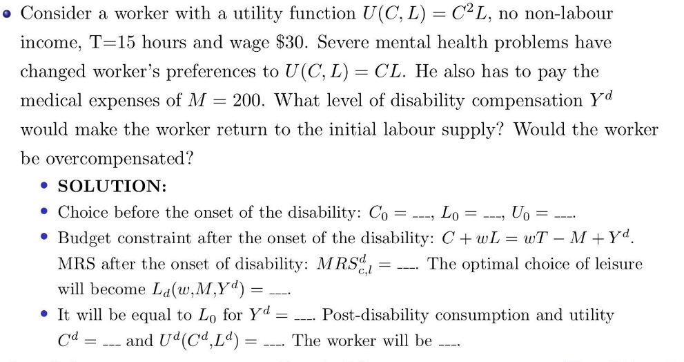 Solved Consider a worker with a utility function U(C,L)=C2L, | Chegg.com