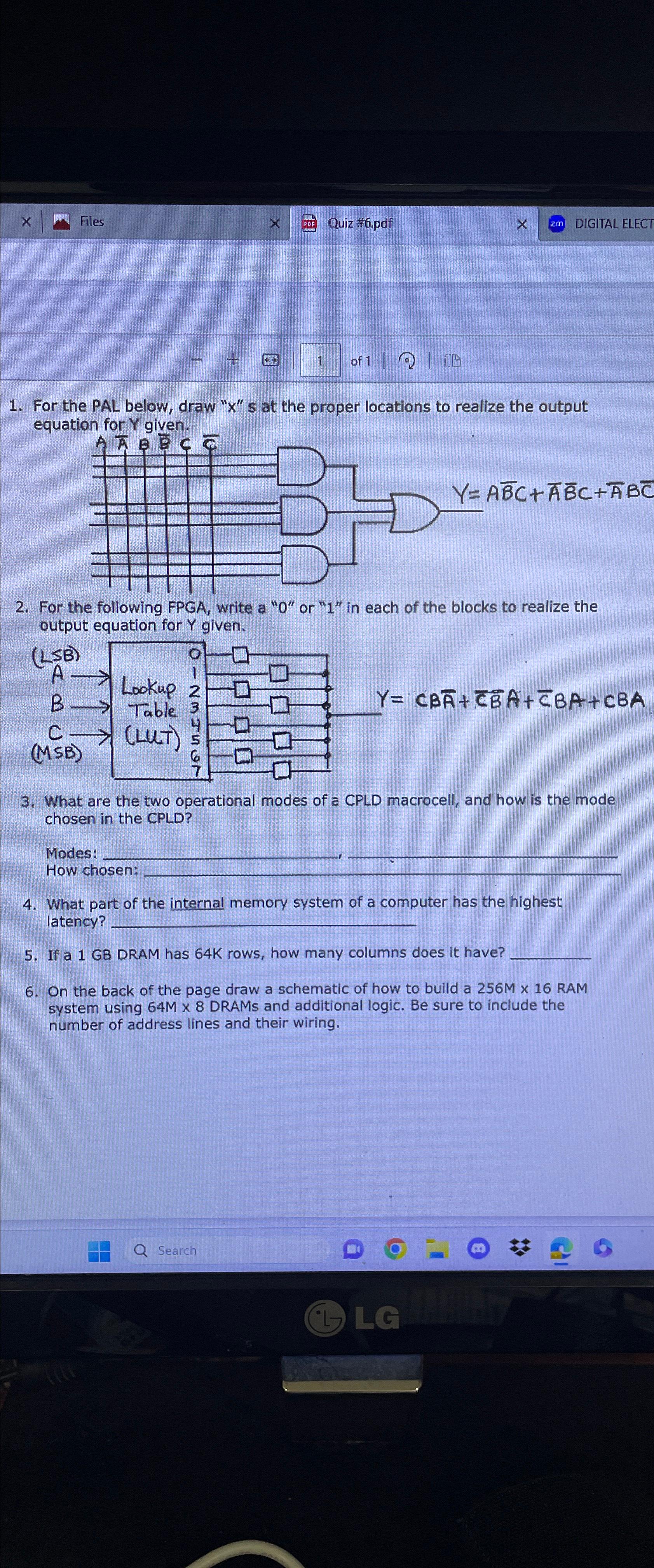 Solved I need help the question 3-6. ﻿Thank youFor the PAL | Chegg.com