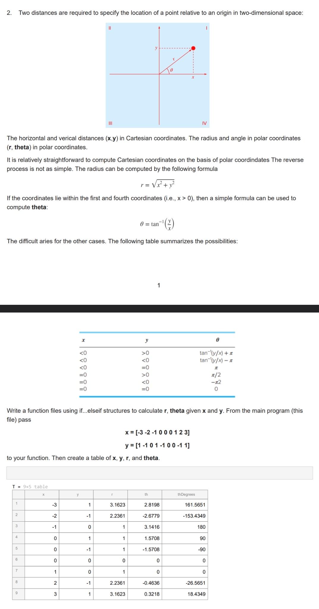 Solved Complete in MATLAB. Two distances are required to | Chegg.com