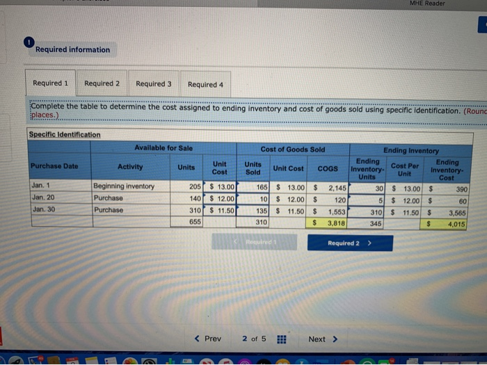 Solved Chapter 5 Exercises MHE Reader Check my Required | Chegg.com