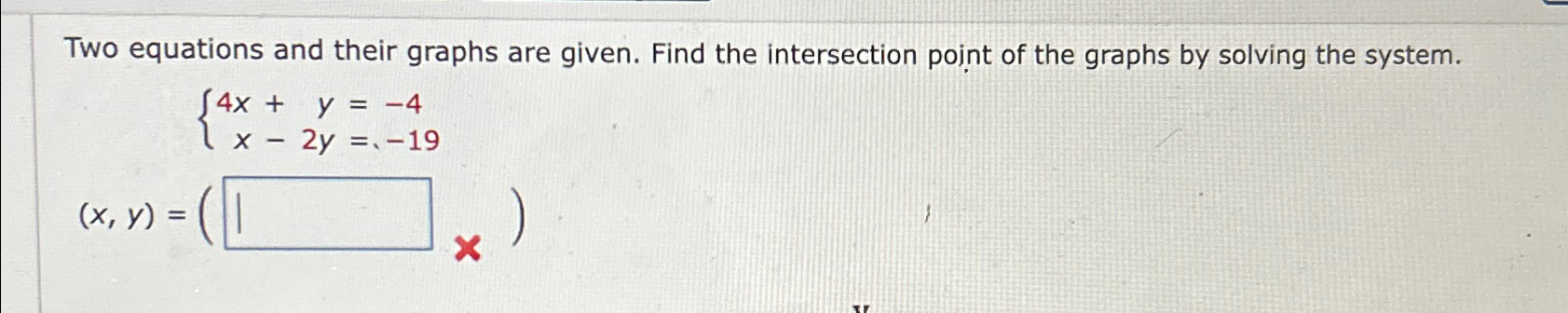 Solved Two equations and their graphs are given. Find the | Chegg.com