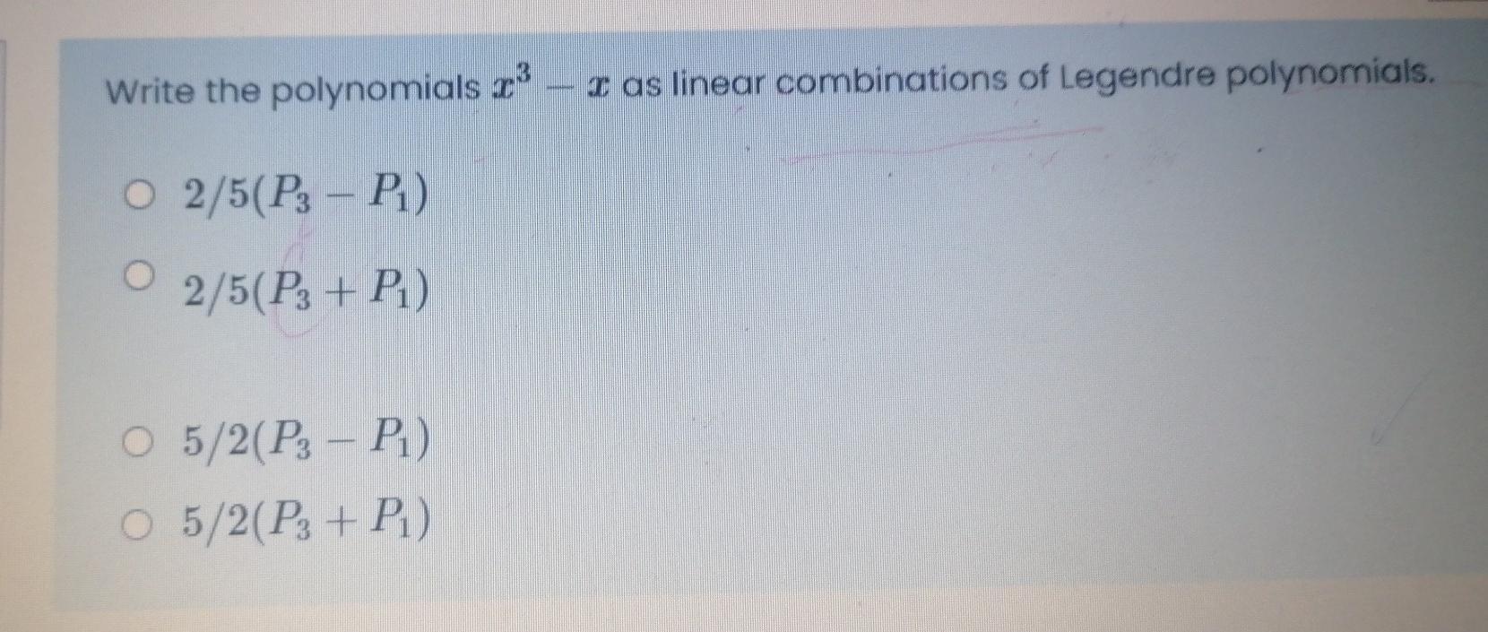 Solved Write the polynomials 2" as linear combinations of | Chegg.com