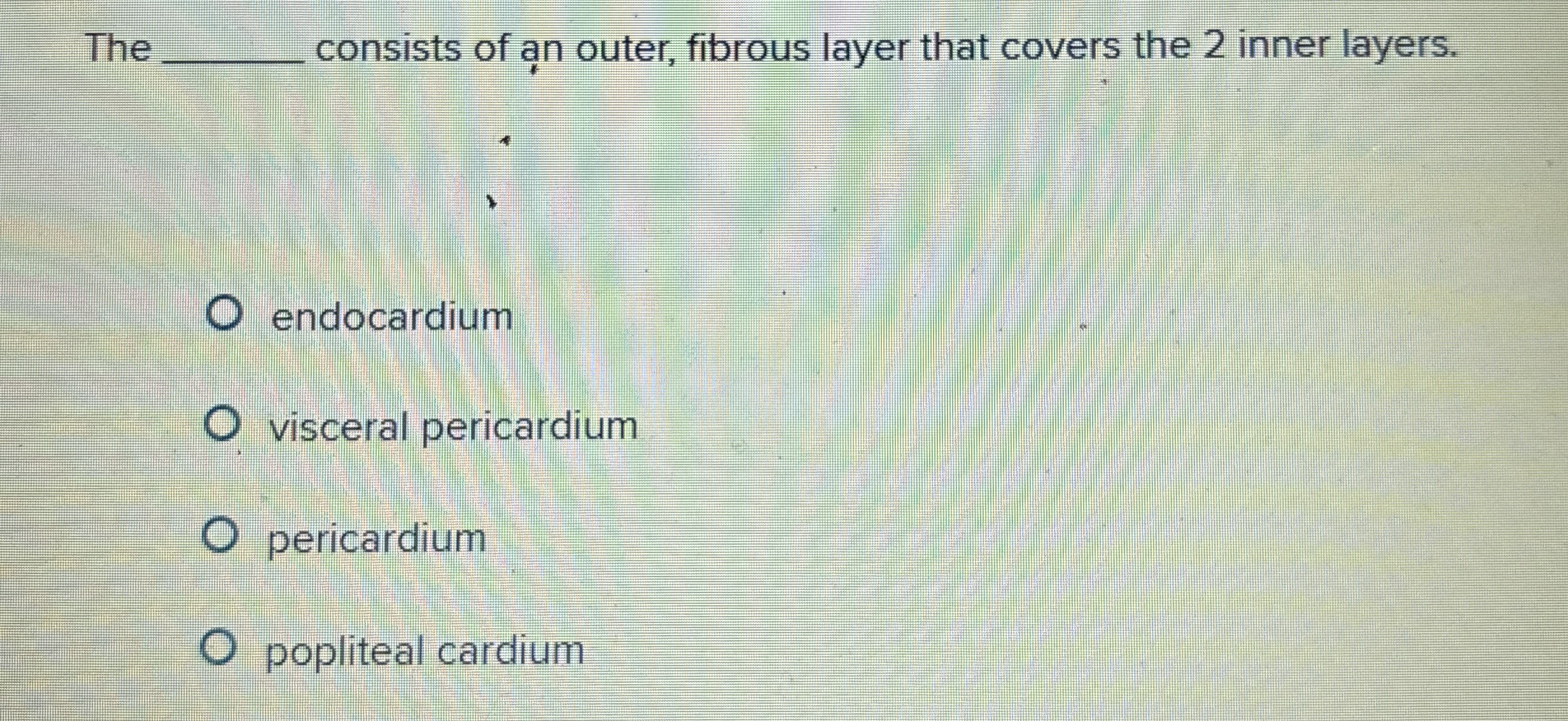 Solved The q, ﻿consists of ą ﻿outer, fibrous layer that | Chegg.com