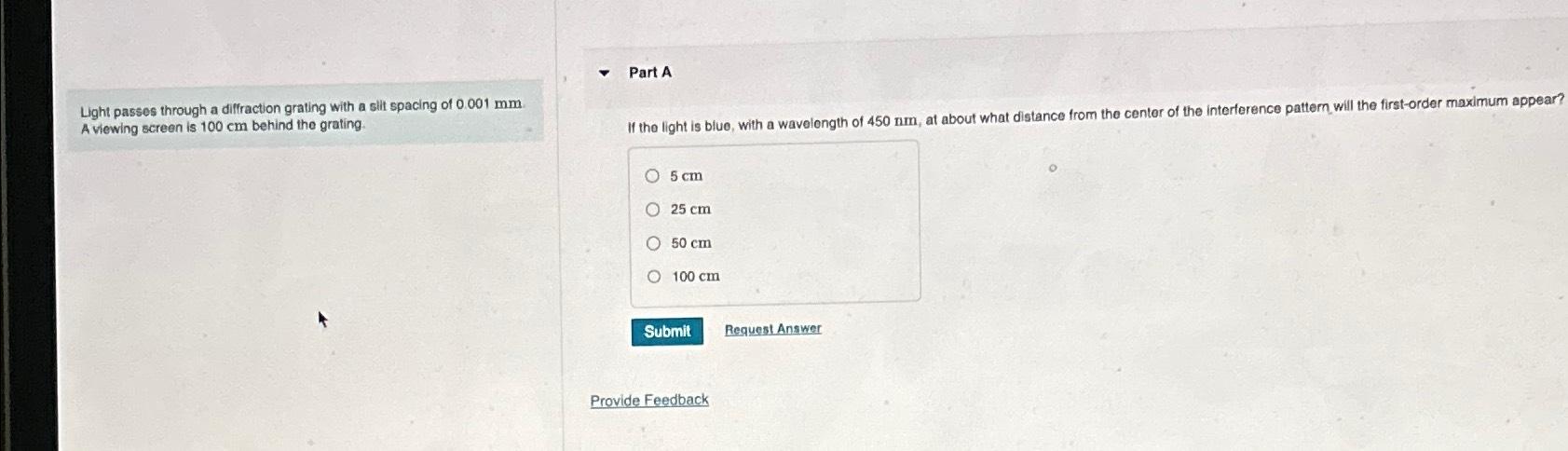 Solved Light Passes Through A Diffraction Grating With A
