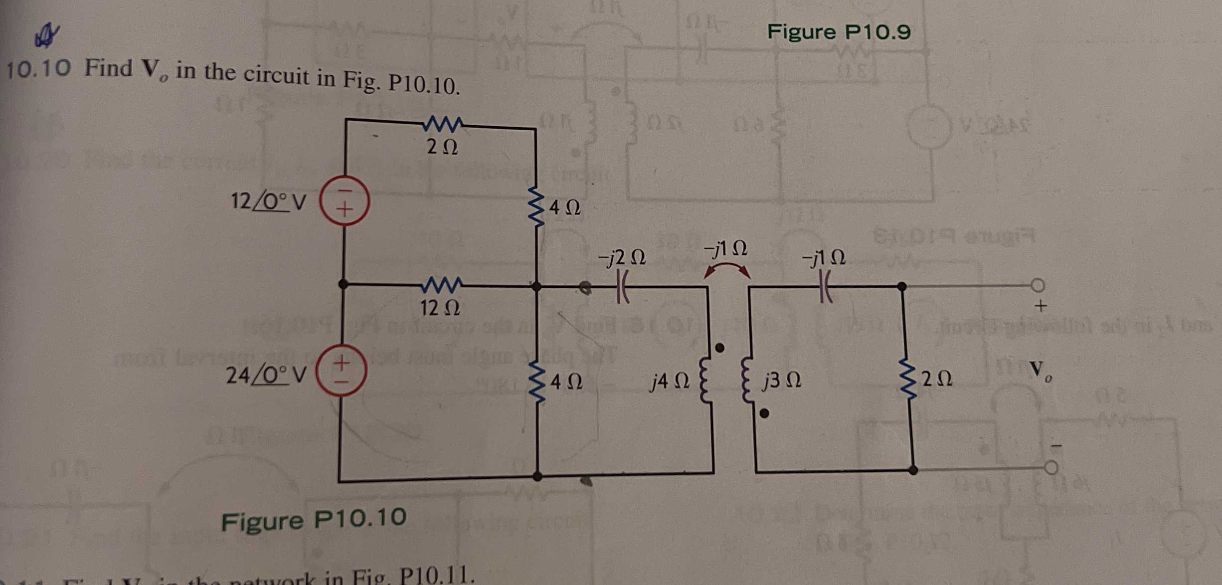 Solved 10.10 ﻿Find Vo ﻿in the circuit in Fig. P10.10.Figure | Chegg.com