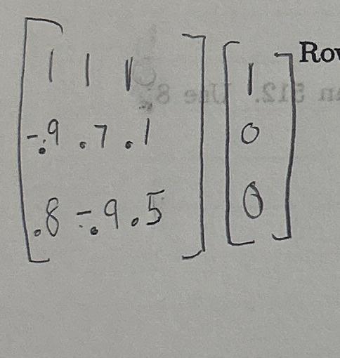 Solved (b) (1pt) What elementary row operation can be done | Chegg.com