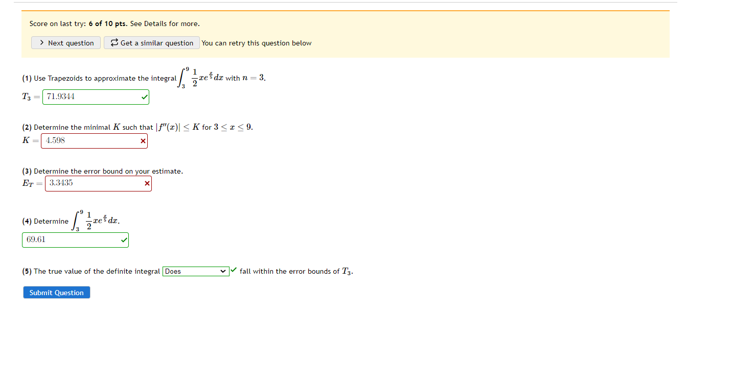 Solved (1) ﻿Use Trapezoids to approximate the integral | Chegg.com