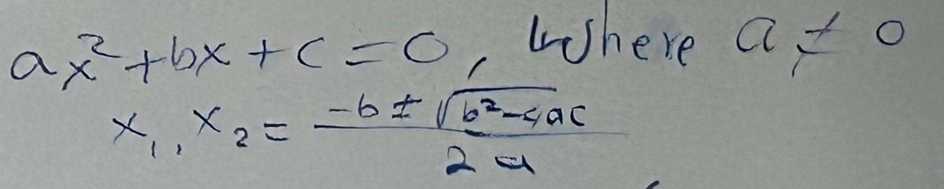 Solved Write an algorithm for the quadratic equation | Chegg.com