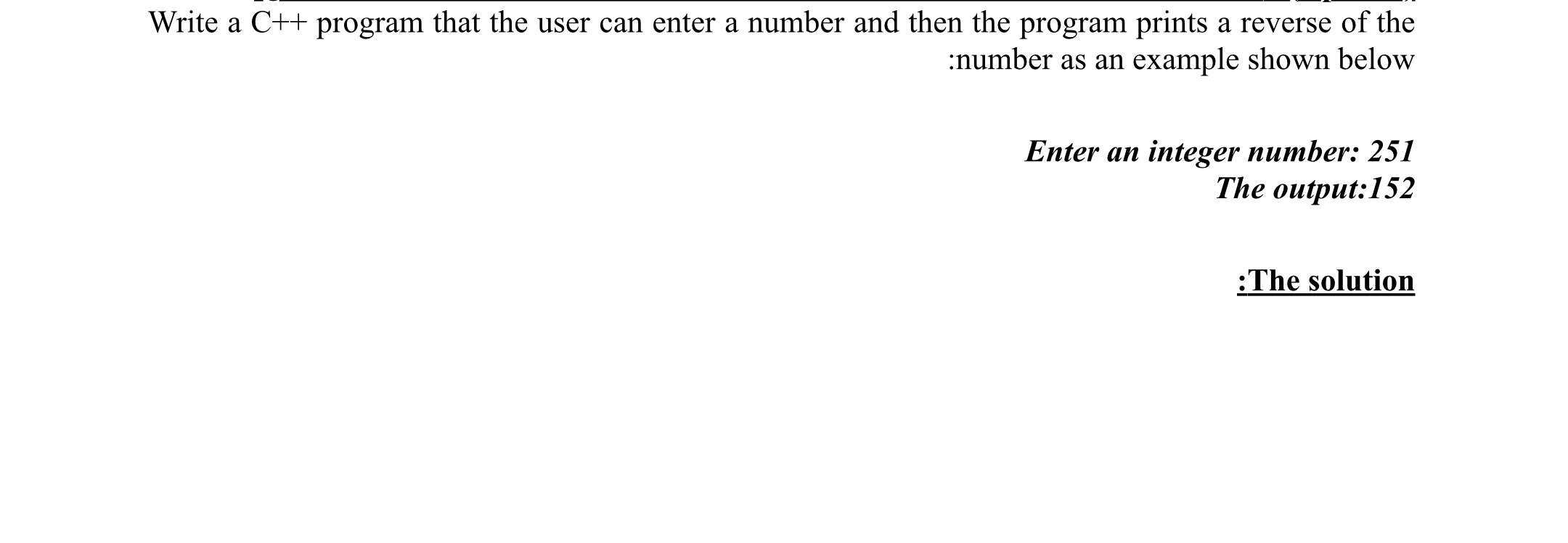 Solved Write a C++ ﻿program that the user can enter a number | Chegg.com