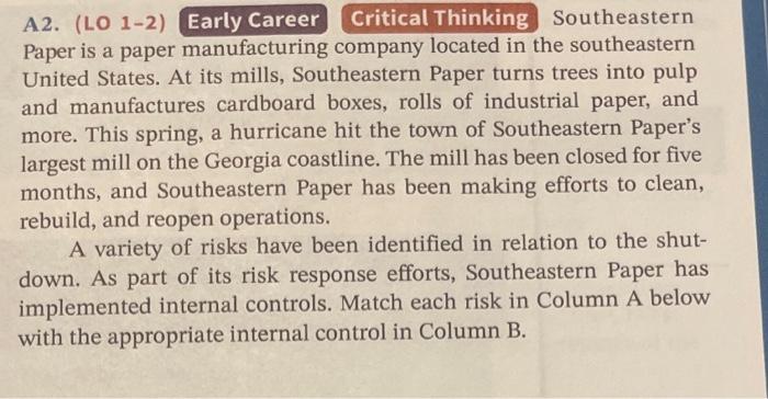 Solved Paper is a paper manufacturing company located in the | Chegg.com