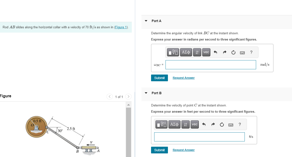 Solved Rod AB ﻿slides along the horizontal collar with a | Chegg.com
