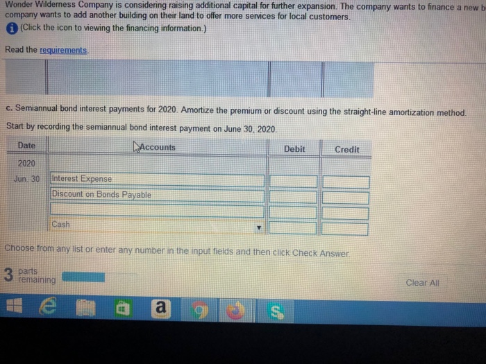 Solved semi annual bond interest payments for 2020. amortize | Chegg.com