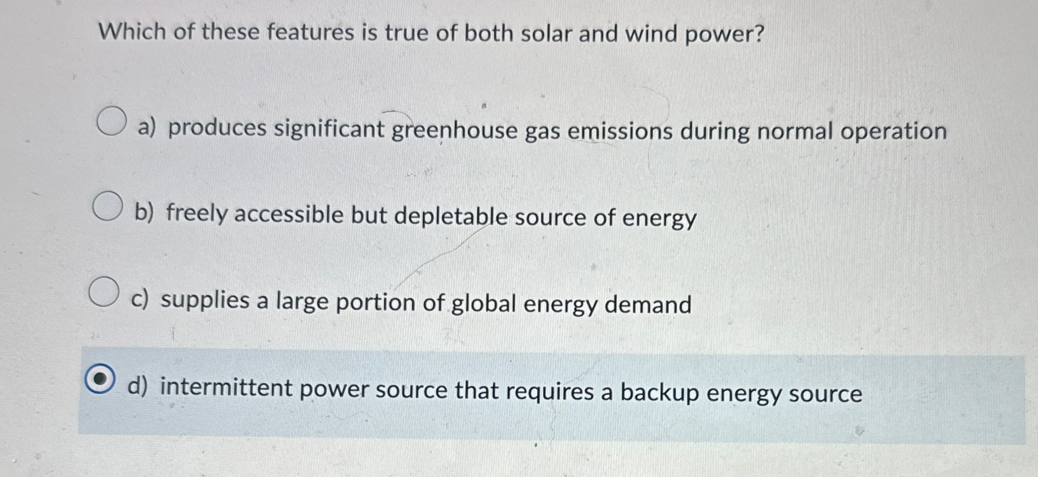 Solved Which of these features is true of both solar and | Chegg.com