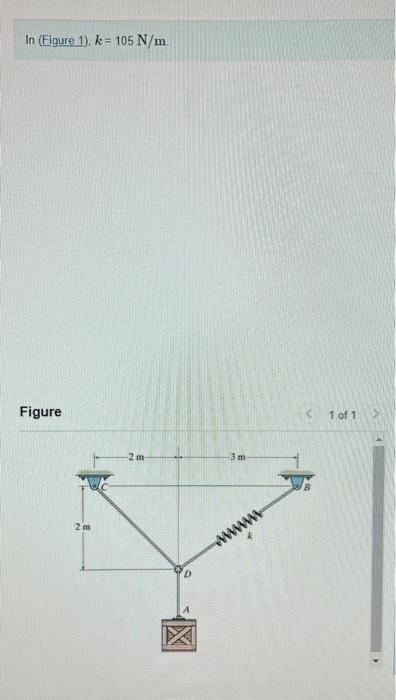 Solved Determine the unstretched length of DB to hold the | Chegg.com