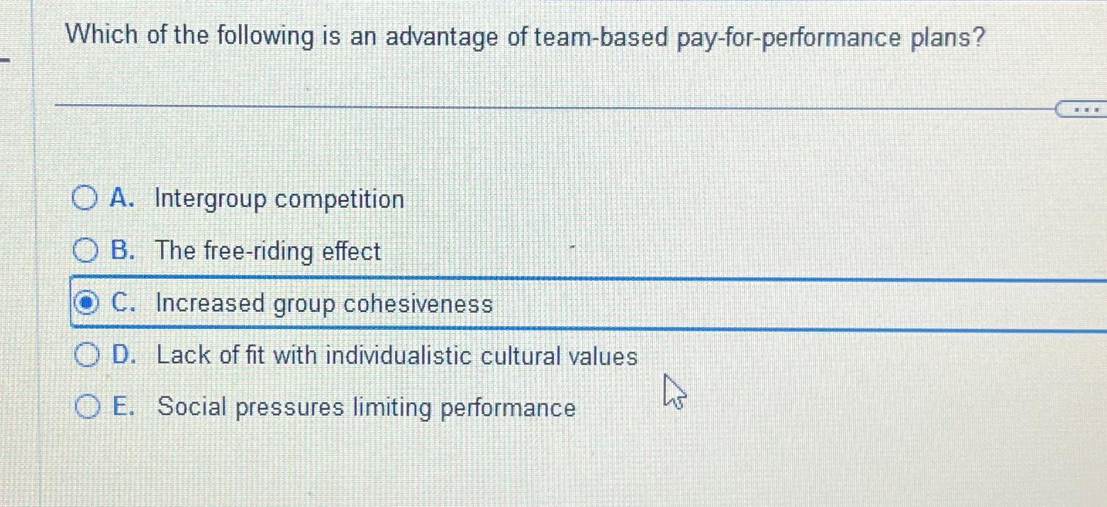 Solved Which of the following is an advantage of team-based | Chegg.com