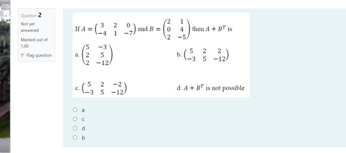 Solved Question 1 If A is a square matrix of order 4x3 then | Chegg.com