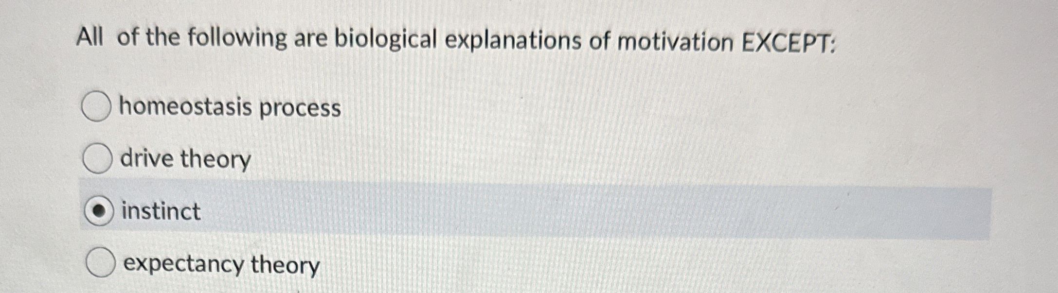 Solved All of the following are biological explanations of | Chegg.com